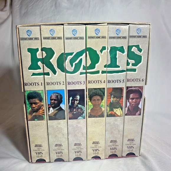 Media | Roots Boxed Set Six Vhs Tapes 1977 Tv Mini Series Warner Bros ...